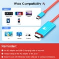 Portable HDMI-compatible Cable Compatible with Nintendo Switch NS/OLED ...