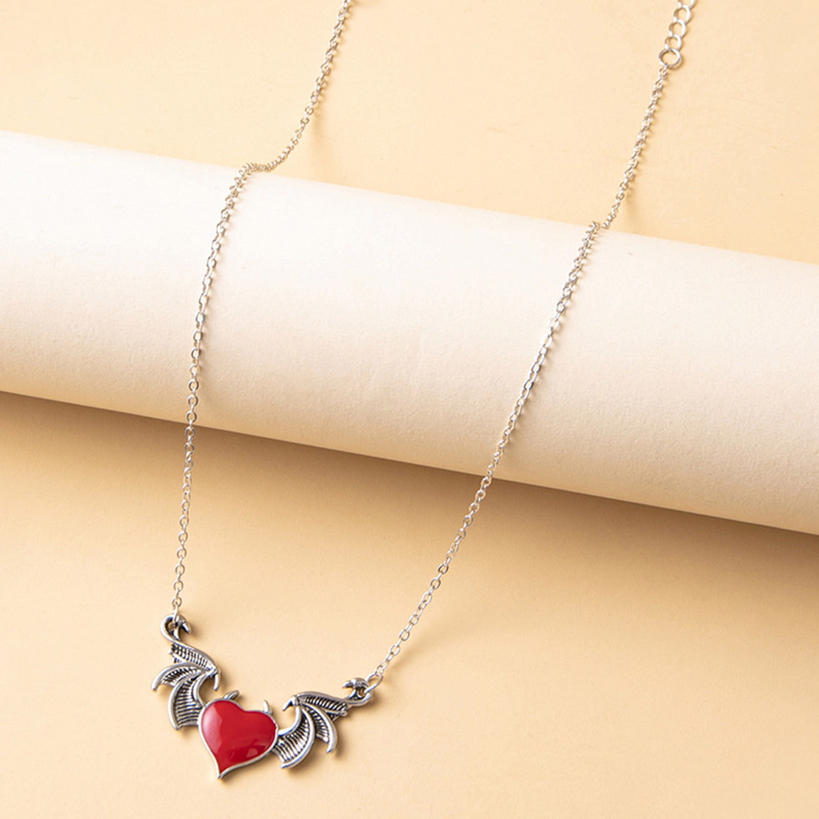 Heart Devil Pendant With Wings