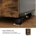 VASAGLE File Cabinet with 2 Drawers, Rolling Office Filing Cabinet ...