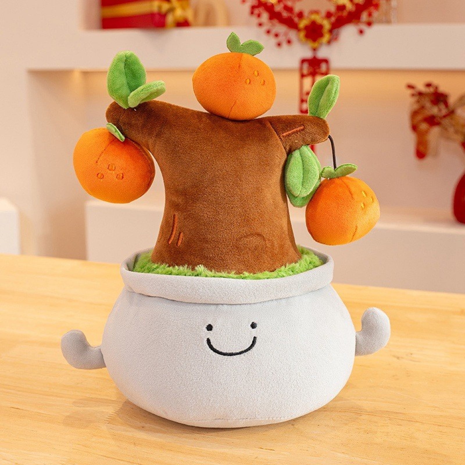 TETAIA 12 INCH Simulated Tree Potted Soft Doll Plush Plant Doll Plush ...