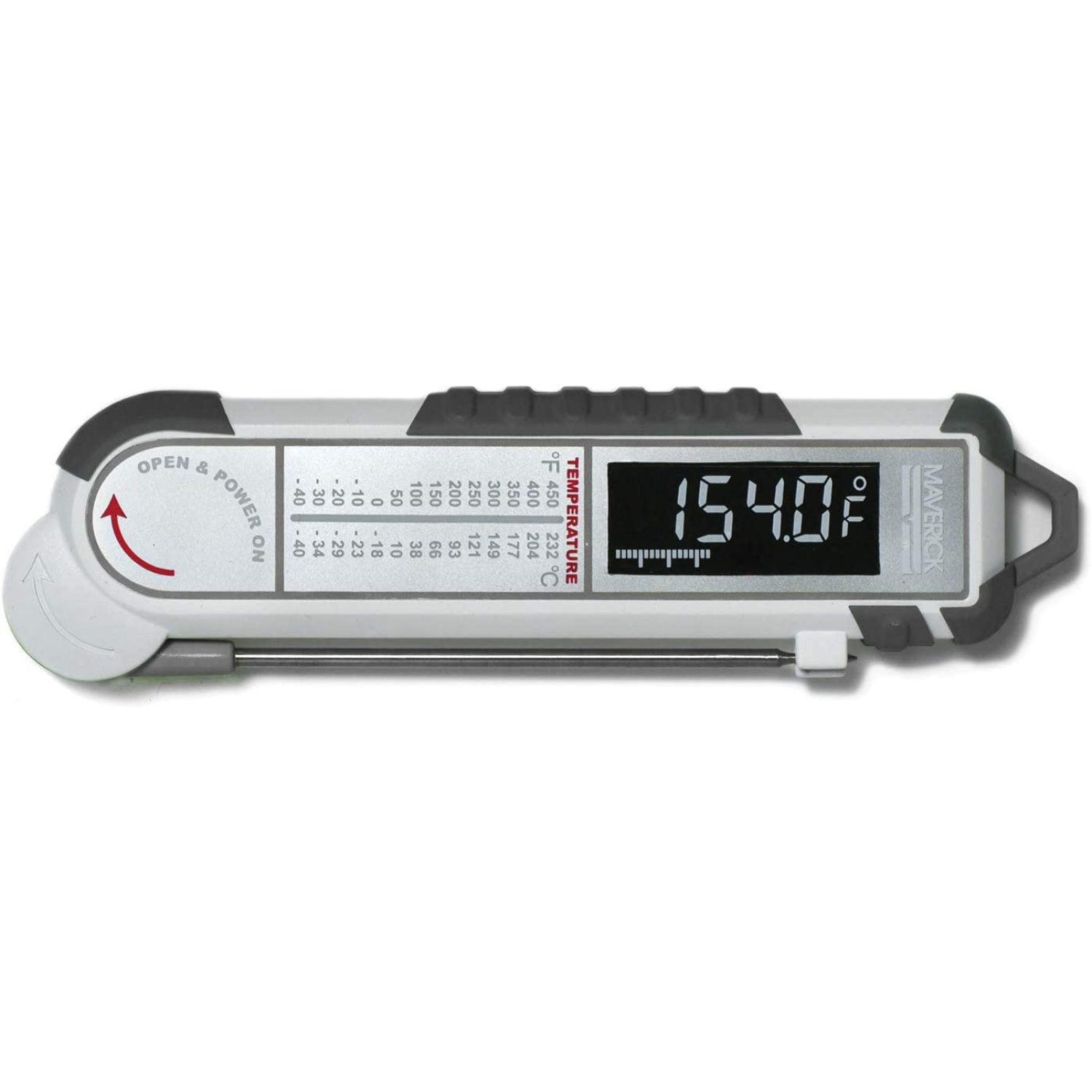 Bilot Pro-Temp Smoker BBQ Probe Meat Thermometer, 5-Inch, White/Gray ...