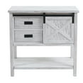 White Wood Sliding Door Console Table - Walmart.com