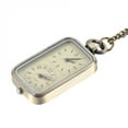 Pocket Watch Bronze Vintage Dual Double Time Zone Movement Necklace, WP ...