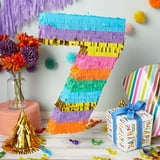 Rainbow Number 7 Pinata for 7th Birthday, Fiesta, Cinco de Mayo (12x16 ...