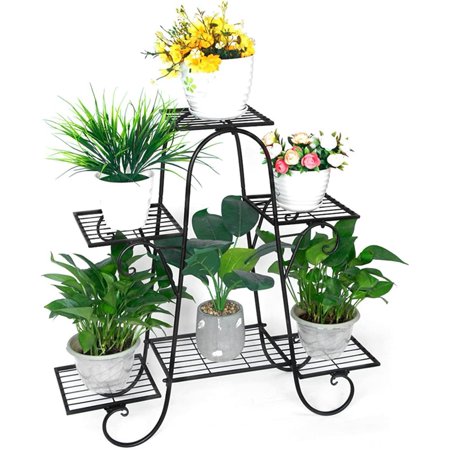 Metal Plant Stand Indoor Outdoor Flower Pot Plant Holder Display Rack ...