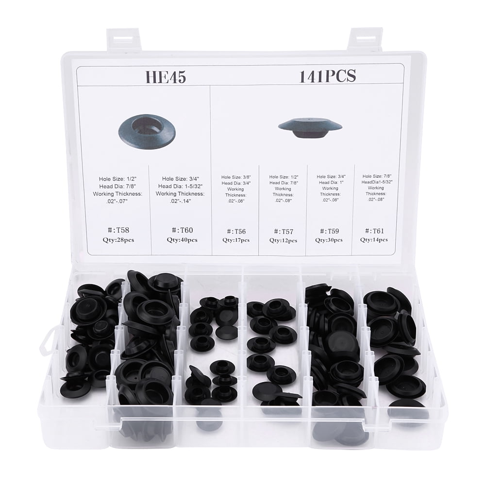Car Flush Mount Hole Plugs Plastic 141pcs 6 Sizes Assorted Car Flush ...