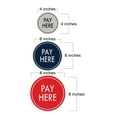 Signs ByLITA Circle Pay Here Sign (Ivory/Dark Brown) - Large - Walmart.com
