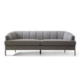 Chic Home Philo Sofa Barrel Back Linen-Textured Upholstery Vertical ...