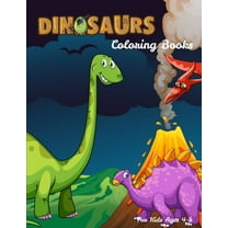 Dinosaurs Coloring Books For Kids Ages 4-8: Dinosaur Activity Book For ...