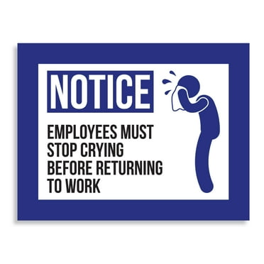 Management Employees Company Policies Sign Funny Work Break Room Office ...