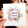 3drose, Floral Blessed Nanny Pretty Watercolor Pink Flowers Grandma ...