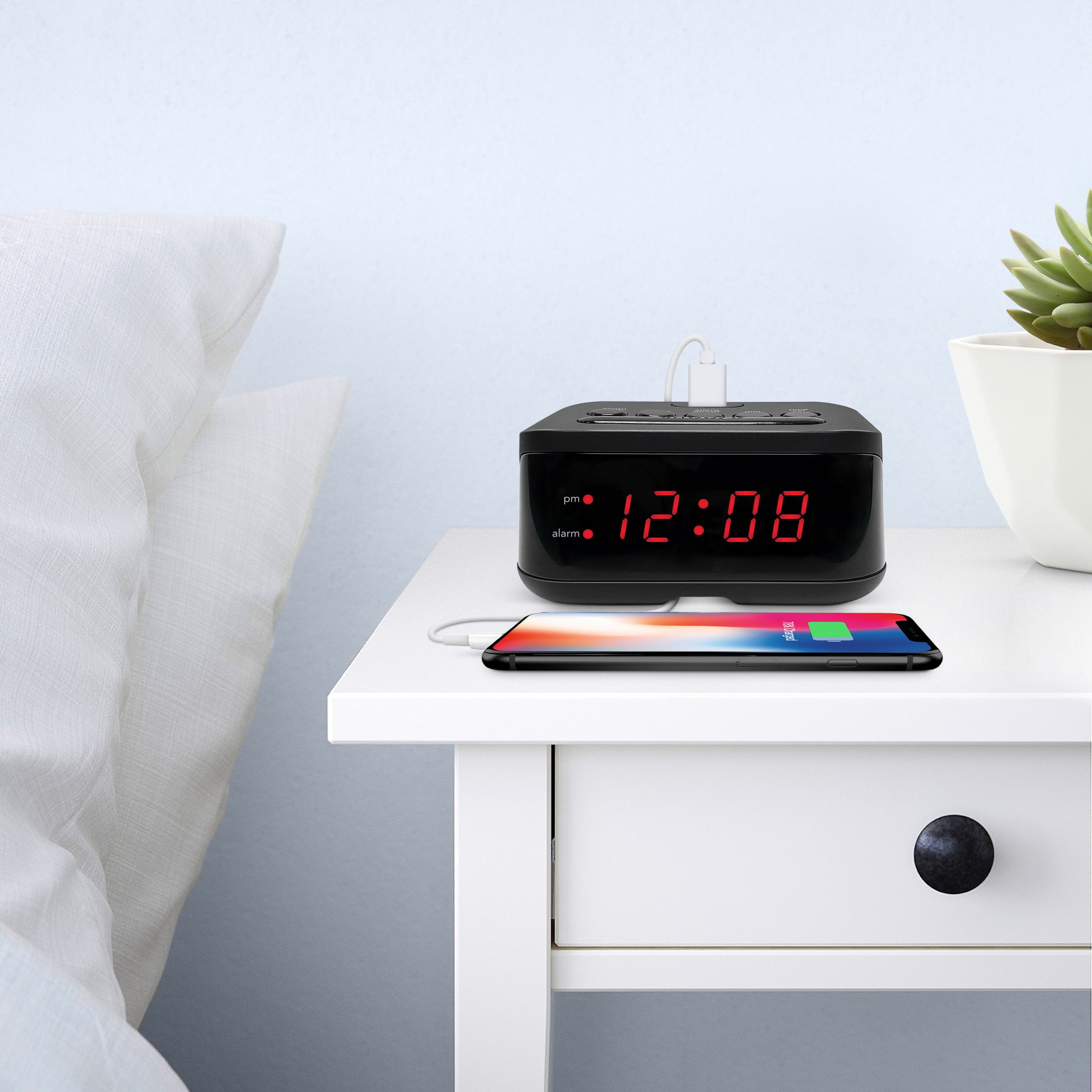 Mainstays Digital Alarm Clock with USB Charge Port, Snooze and Battery ... Mainstays Digital Alarm Clock with USB Charge Port, Snooze and Battery ...