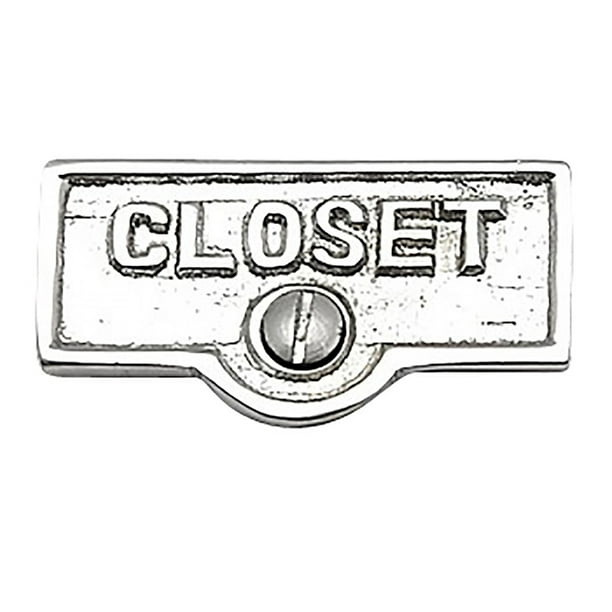 Switch Plate Tags CLOSET Name Signs Labels Chrome Brass Traditional ...