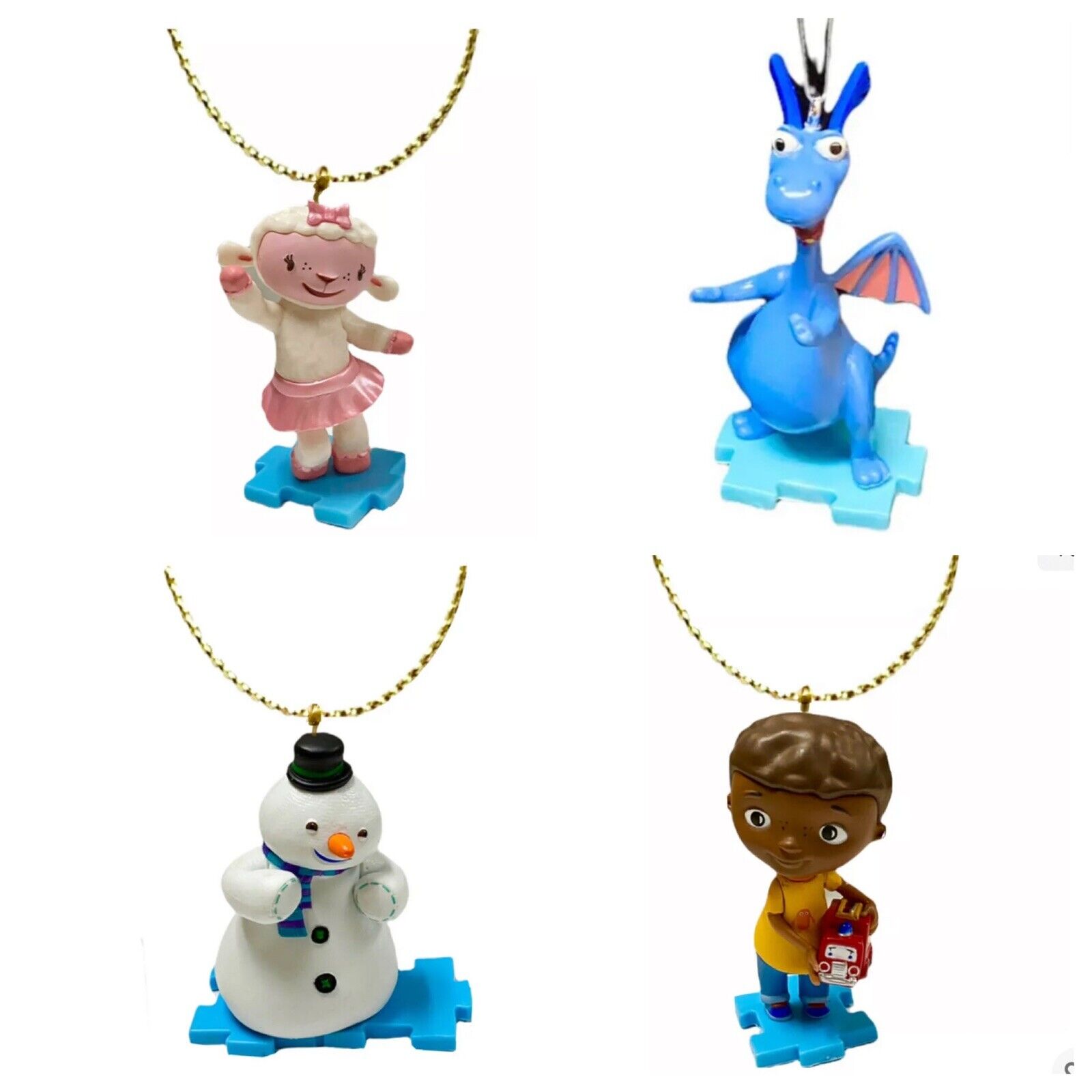 Stuffy Lambie Lamb Chilly & Doony 4 PVC Ornament Figures Charm Figurine ...