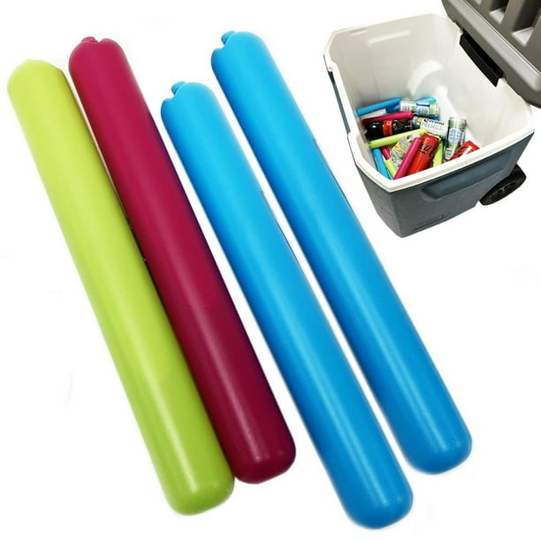 4 Pc 8" Gel Ice Stick Plastic Freezable Reusable Cooling Rod Drink ...