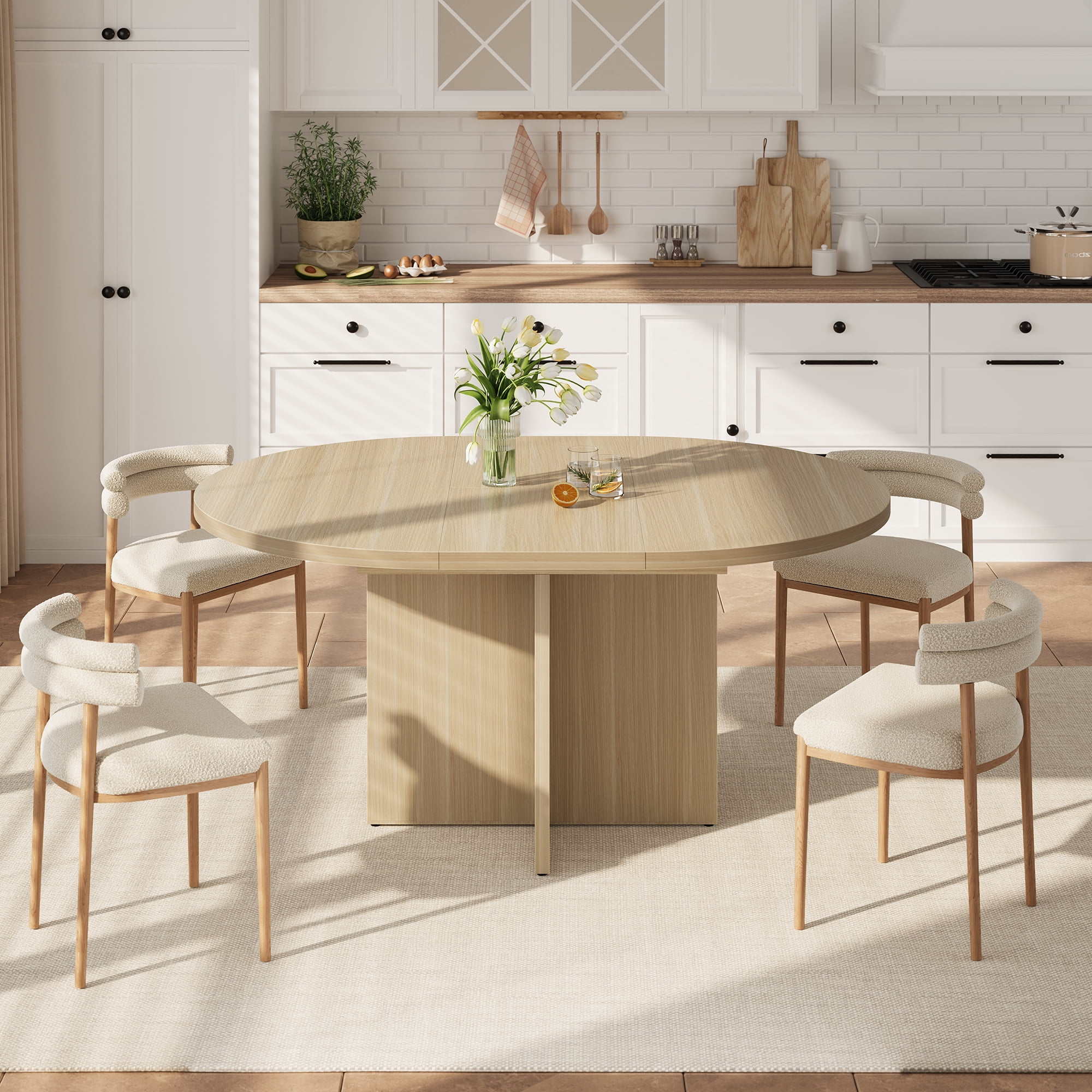 Click here for Amkui 43.3-59 Extendable Dining Table For 4-8  Kit... prices