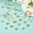 40Pcs 5 Styles 304 Stainless Steel Stud Earring Findings Mixed Shapes ...