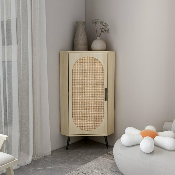 Wicker Corner Cabinet