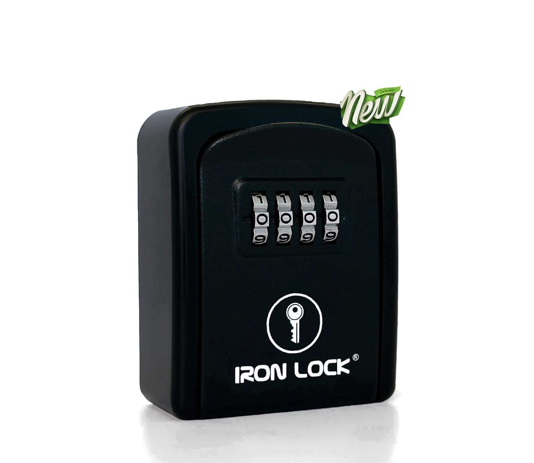 Iron Lock - Small Wall Mount Key Lock Box with 4-Digit Combo Resettable ...