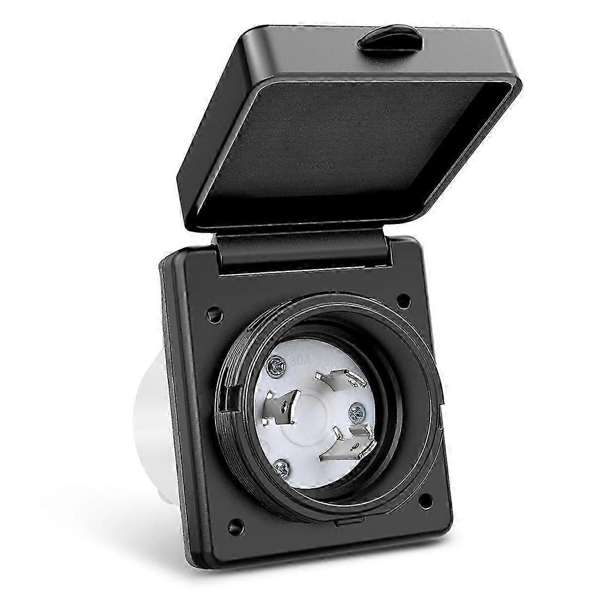 30 AMP RV Shore Power Inlet 125V Twist Lock Receptacle NEMA L5-30P ...