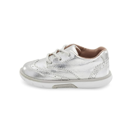 Stride Rite Girls SRT Ellsworth Sneaker, Silver, 4.5 Toddler | Walmart ...