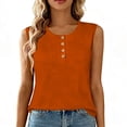 Ashirexll Womens Casual Tops Casual Fashion Button Solid Color Round ...