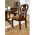 Formal Traditional Antique 5pc Dining Set, Classic Round Table & Padded ...