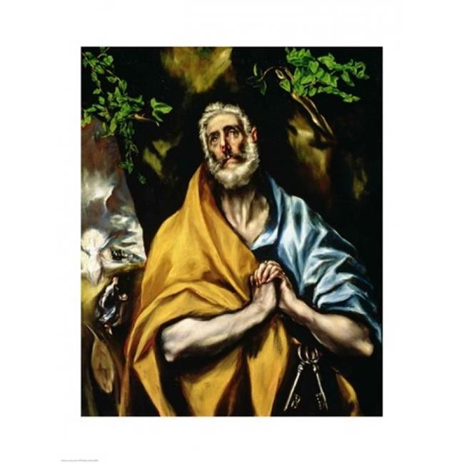 The Tears of St Peter Poster Print by El Greco - 18 x 24 in. - Walmart.com