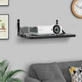 Black Small Mini Projector Shelf,Router Wall Mount Floating Shelf ...