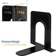 20pcs Book Ends Metal Bookends for Shelves, 6.6"x 5.7"x 5" Black Heavy ...