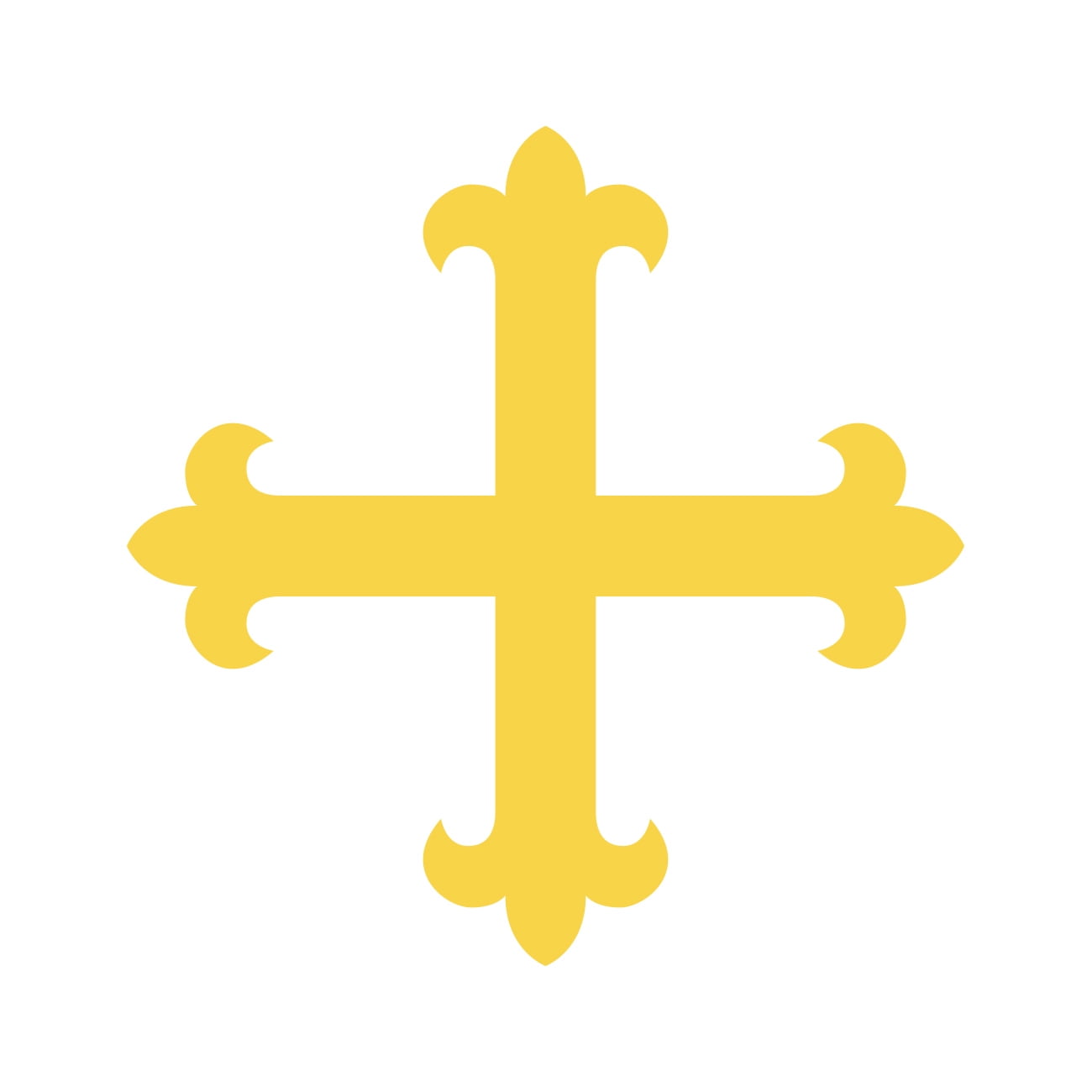 Cross Fleury Sticker Decal Die Cut - Self Adhesive Vinyl - Weatherproof ...