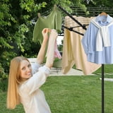 Gomok Umbrella Drying Rack, Rotary Outdoor Dryer Clothes Line 4 Arms ...