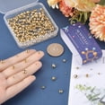 250Pcs 5 Styles 304 Stainless Steel Beads Round Golden 2~6x2~5mm Hole ...
