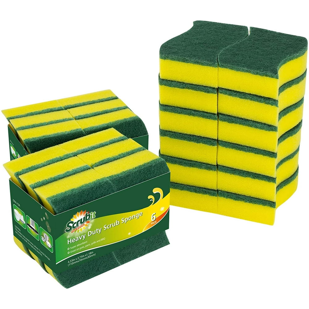 Heavy Duty Scrub Sponges by SCRUBIT – Kitchen Dish, Sink and Bathroom ...