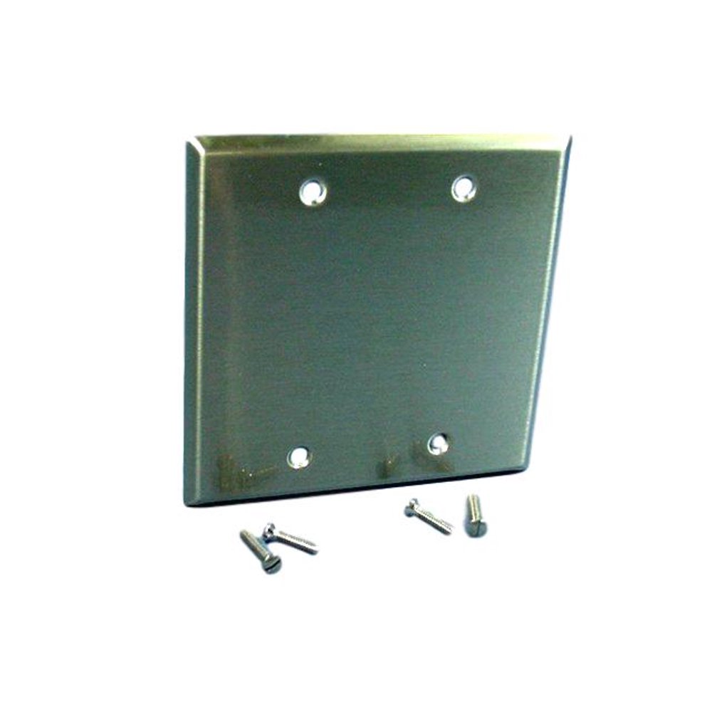 Cooper/Arrow Hart ANTIMICROBIAL 2-Gang Stainless Steel Blank Cover ...