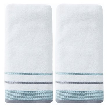 SKL Home Tie Dye Stripe Hand Towel (2-Pack), Coral, 16" x 26" - Walmart.com