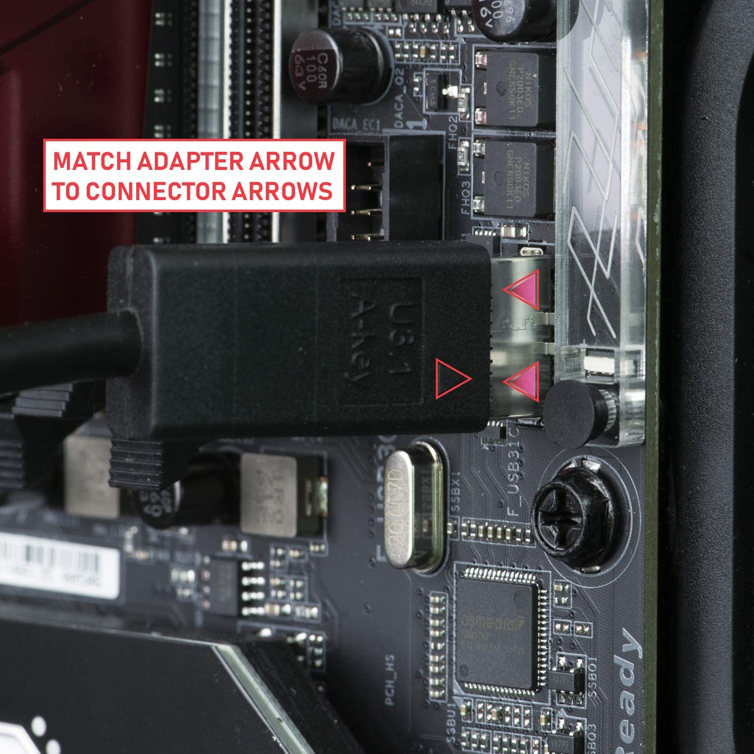 Linkup Usb C Type Panel Cable Mount Motherboard Header Extension Adapter Internal 3 1 10g