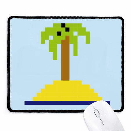 Summer Sail Coconut Tree Pixel Mousepad Stitched Edge Mat Rubber Gang ...