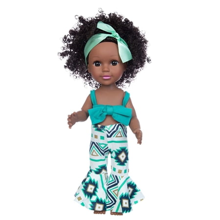 Toys & Games Black African Black Kids Cute Curly Black 35Cm Vinyl Kids ...