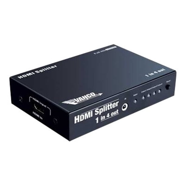 Vanco 280704 HDMI 1 x 4 Splitter/Extender - Walmart.com - Walmart.com