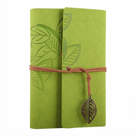 Lemonbest Leaf Notepad Travel Diary Leaf Notebook PU Leather Notebook ...