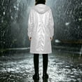 AKOEE Women's Rain Jacket Mid Length Waterproof Lightweight Zip Up ...