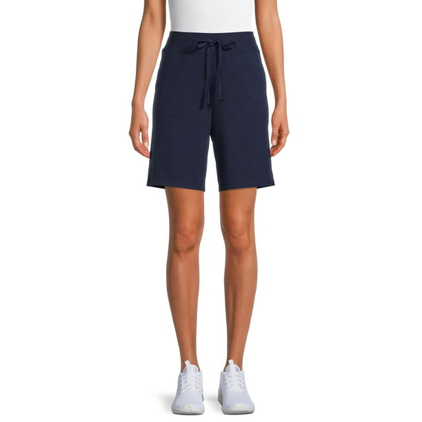 Athletic Works Women's French Terry Cloth Bermuda Shorts, Sizes XS-3XL ...
