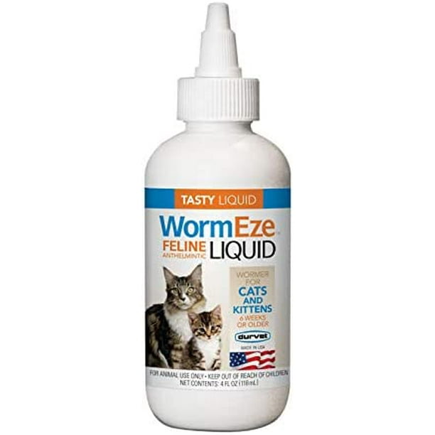 Durvet Wormeze Feline Liquid Wormer for Cats & Kittens 4oz.… - Walmart.com