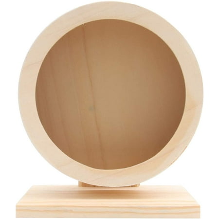 Hamster Wooden Wheel, Wooden Small Pets Exercise Wheel for Rat Gerbil ...