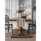 SEARIPE Macrame Table Runners with Tassels, Cotton Linen Boho Table ...