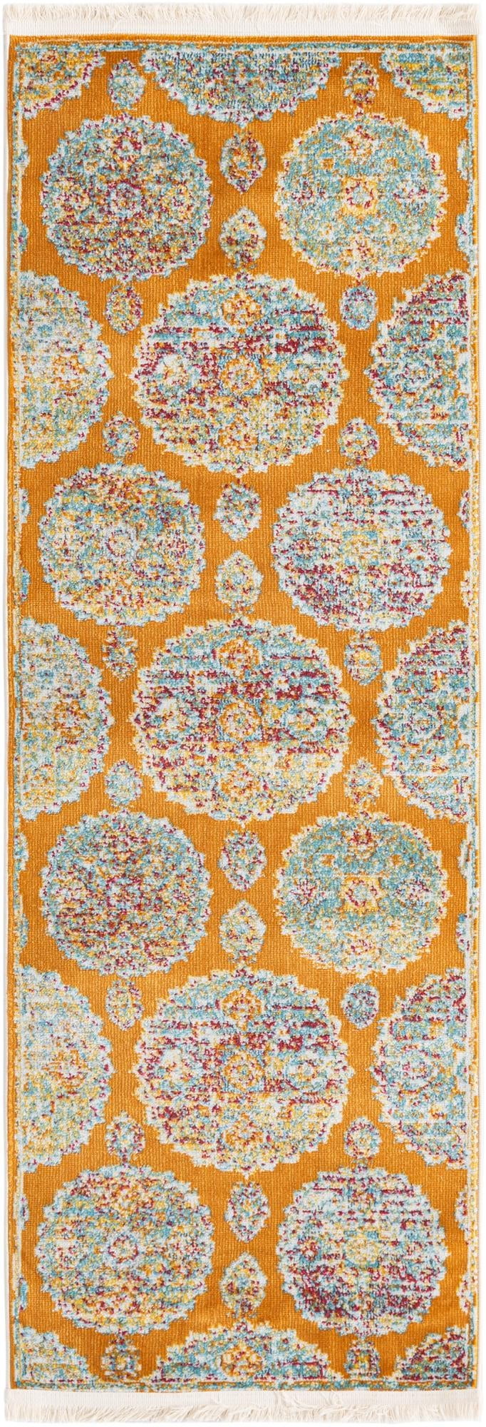 Rugs.com Paragon Collection Rug – 6 Ft Runner Orange Medium-Pile Rug ...