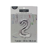 Silver Foil Number Balloon by Celebrate It™ - Walmart.com