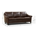 Hello Sofa Home Sienna Mid-Century Modern Top Grain Leather Sofa in ...