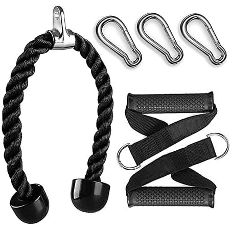 Triceps Rope,Cable Machine Accessories Include Tricep Pull Down Rope ...